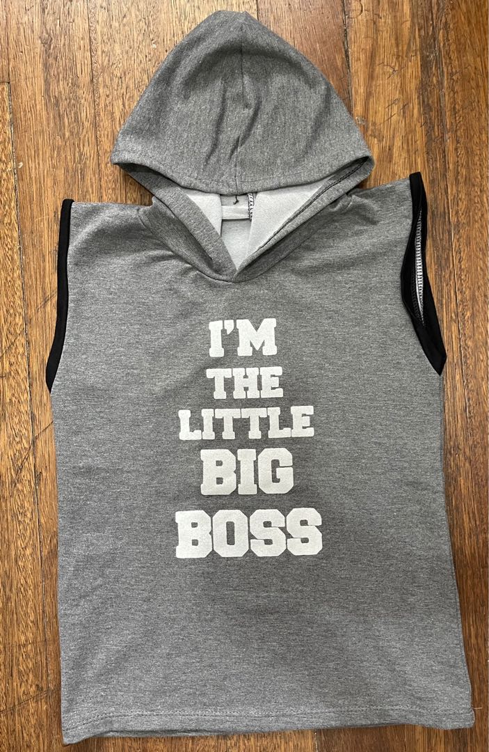 Muscle shirt with hood for kids, Babies & Kids, Babies & Kids Fashion ...