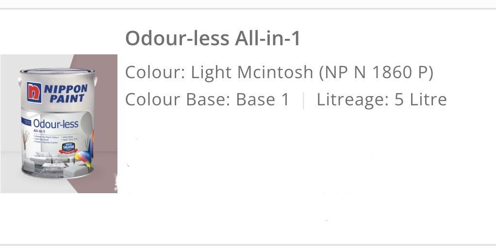 Nippon Paint - Light Mcintosh, Furniture & Home Living, Home Decor ...