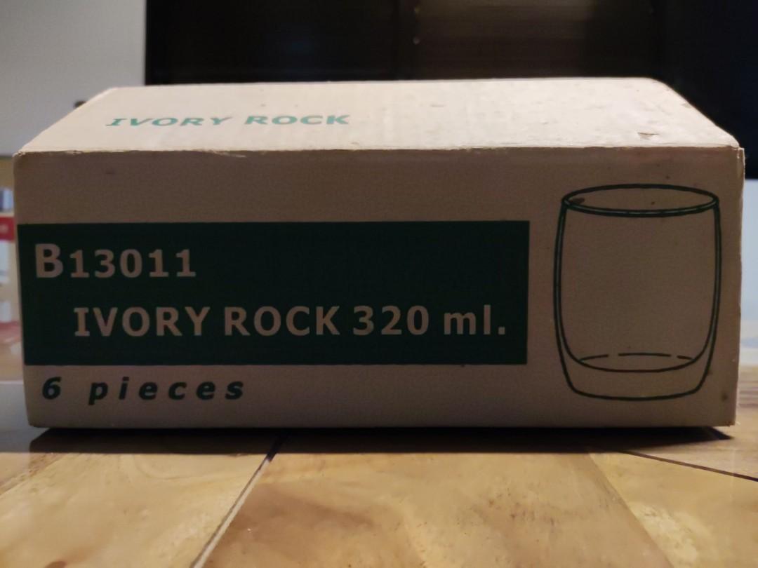 Ocean Glassware 6 pieces Ivory Rock 320ml whiskey glass, Furniture ...