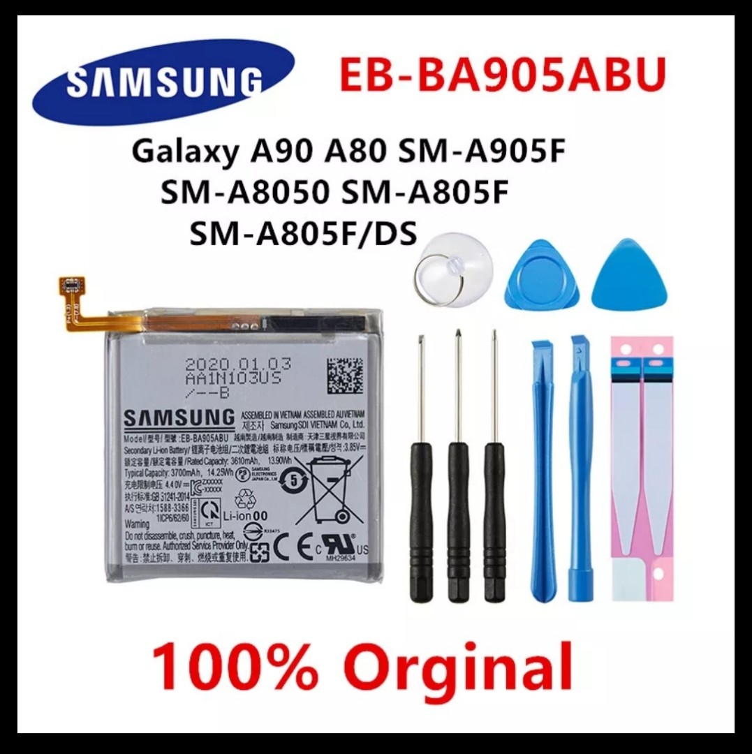 Phone Original Battery EB-BA905ABU For Samsung Galaxy A90 A80 3700mAh ...