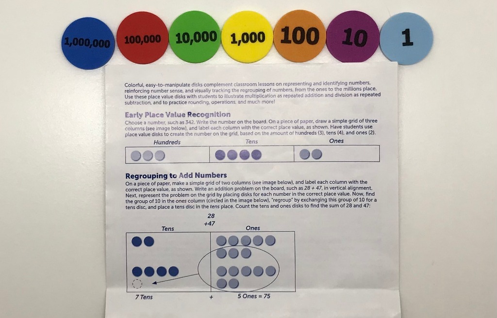 Place Value Disks from ones to millions, Hobbies & Toys, Toys & Games ...