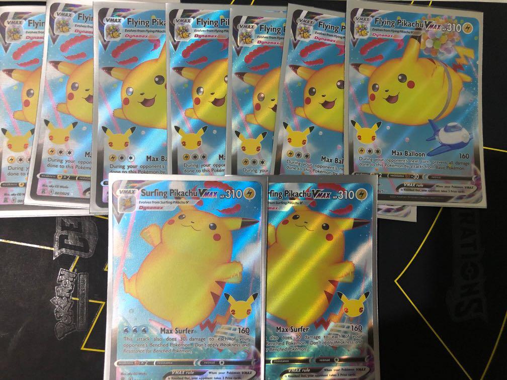 pokemon celebrations flying and surfing pika vmax, Hobbies & Toys, Toys ...