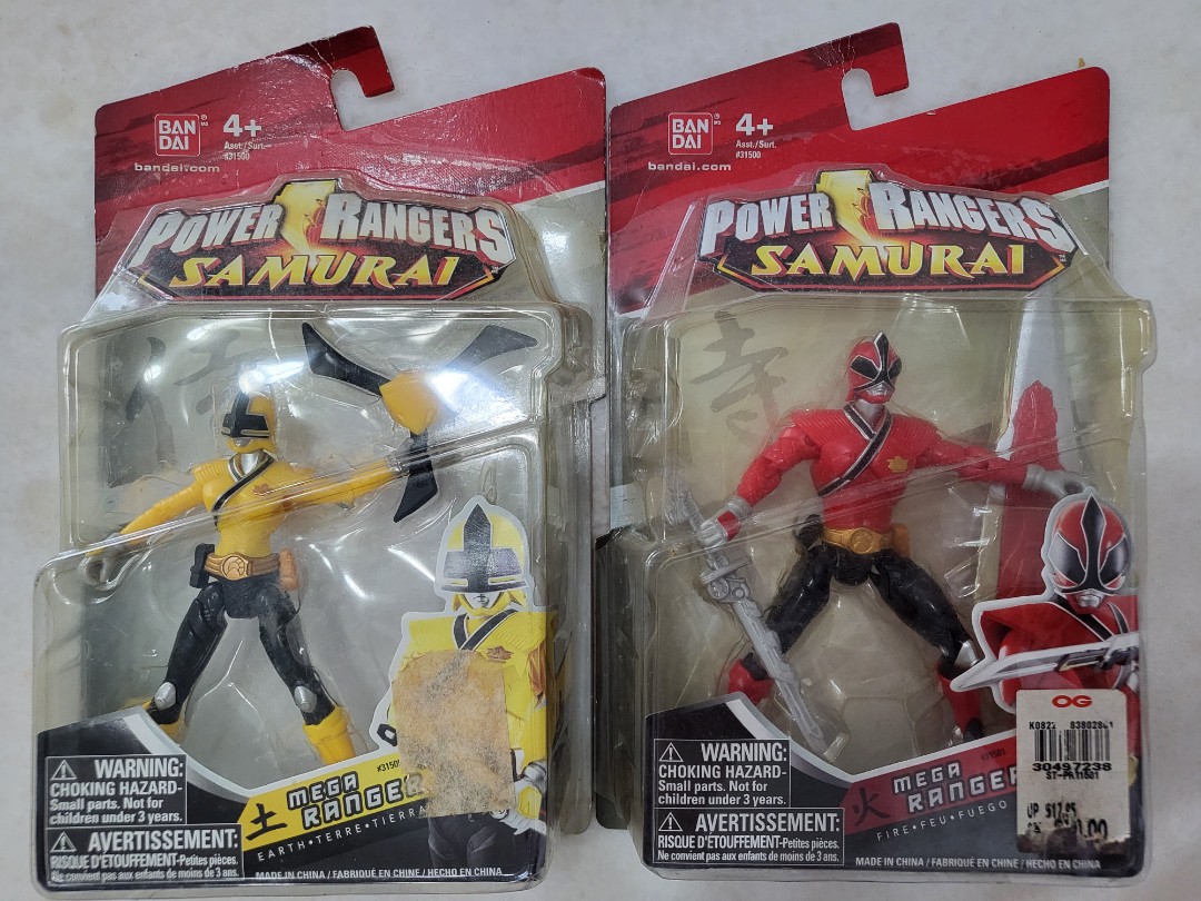 POWER RANGERS SAMURAI RED AND YELLOW RANGERS, Hobbies & Toys, Toys ...