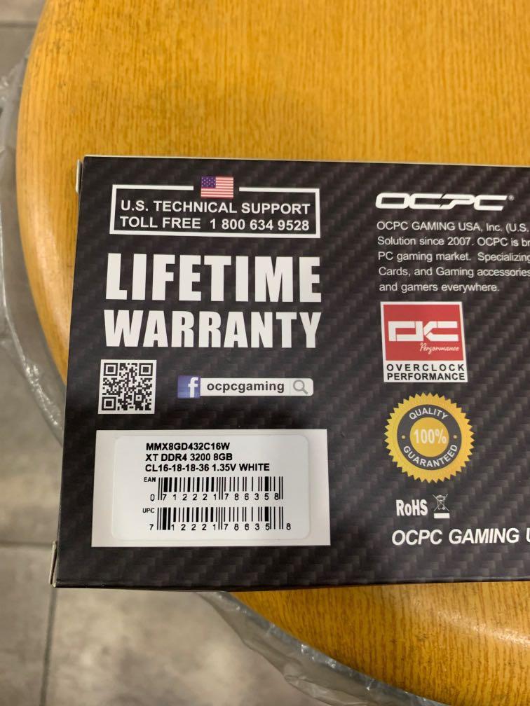 Ram 8gb 3200mhz OCPC lifetime warranty, Computers & Tech, Desktops on ...
