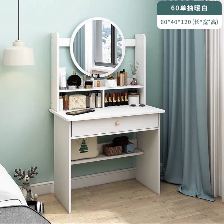 [READY STOCK] 60cm Dressing table with LED mirror & drawer, Furniture ...