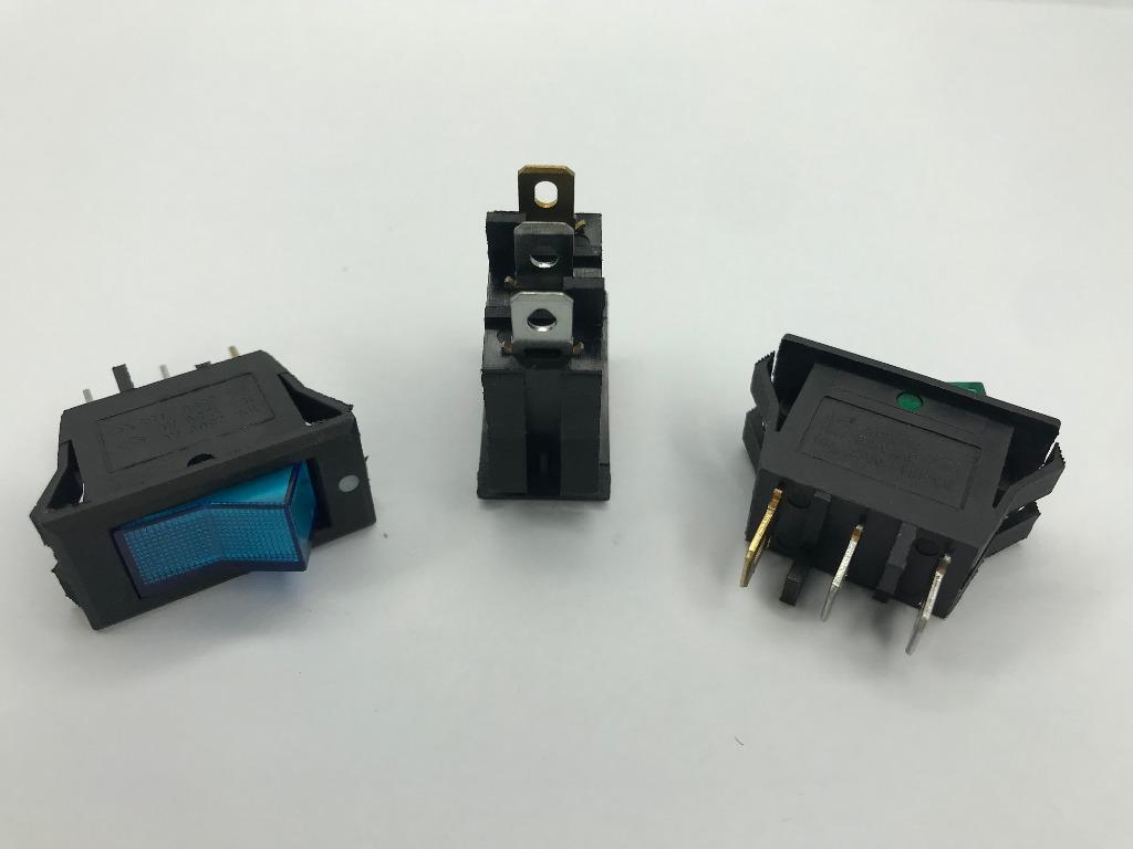 ROCKER SWITCH T-85 2-WAY ON-OFF 3-PIN, 10A 250V AC, 15A 125V AC, 10A ...
