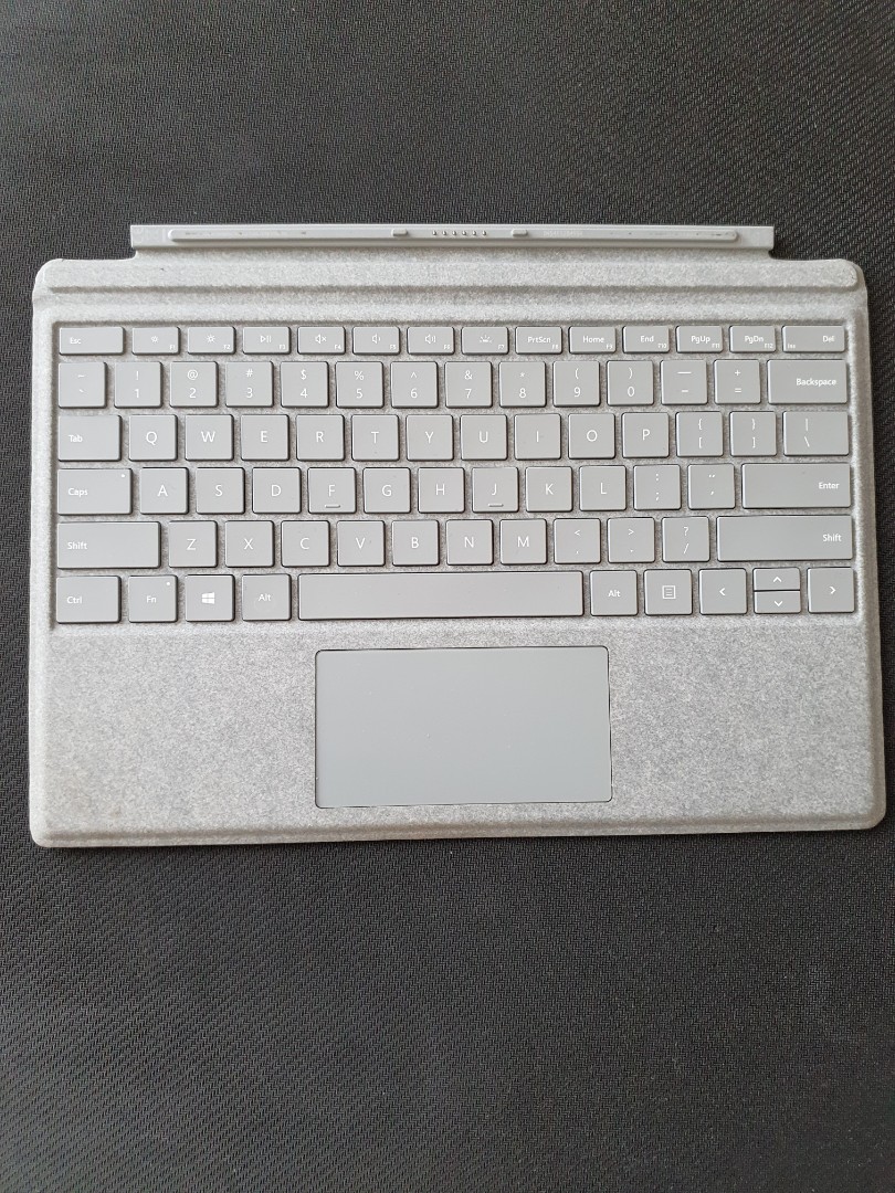Surface Pro 3/4/5/6/7 Type cover keyboard grey Alcantara original ...