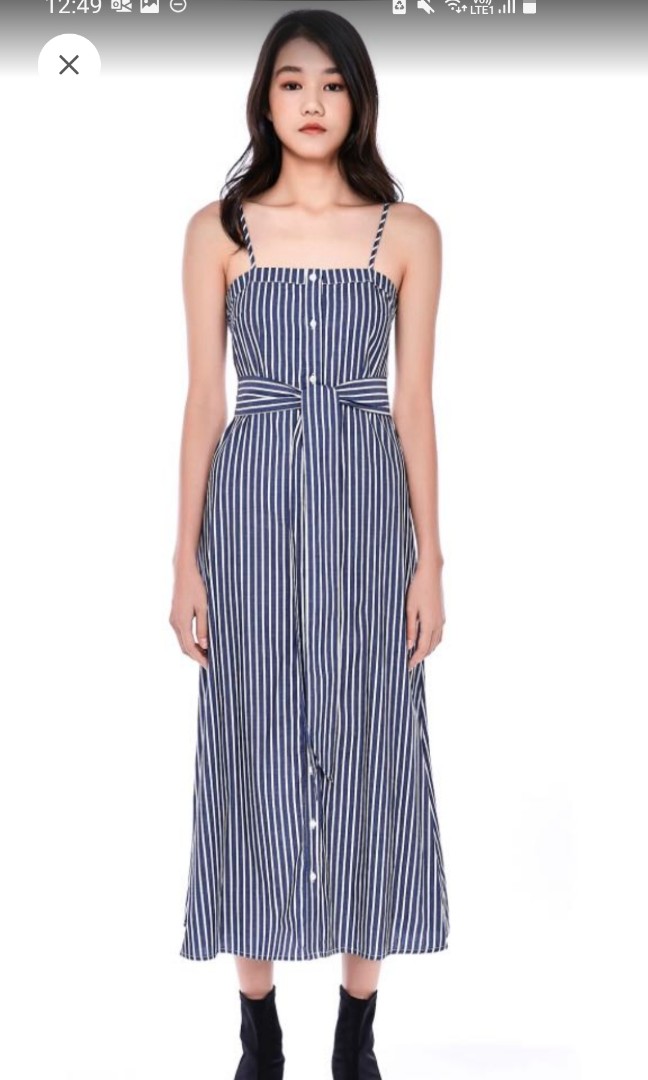 TEM striped maxi dress, Women's Fashion, Dresses & Sets, Dresses on ...