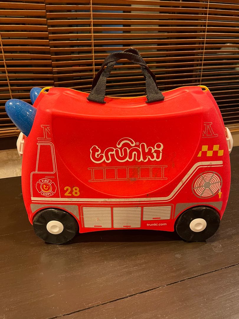 Trunki fire truck, Babies & Kids, Babies & Kids Fashion on Carousell