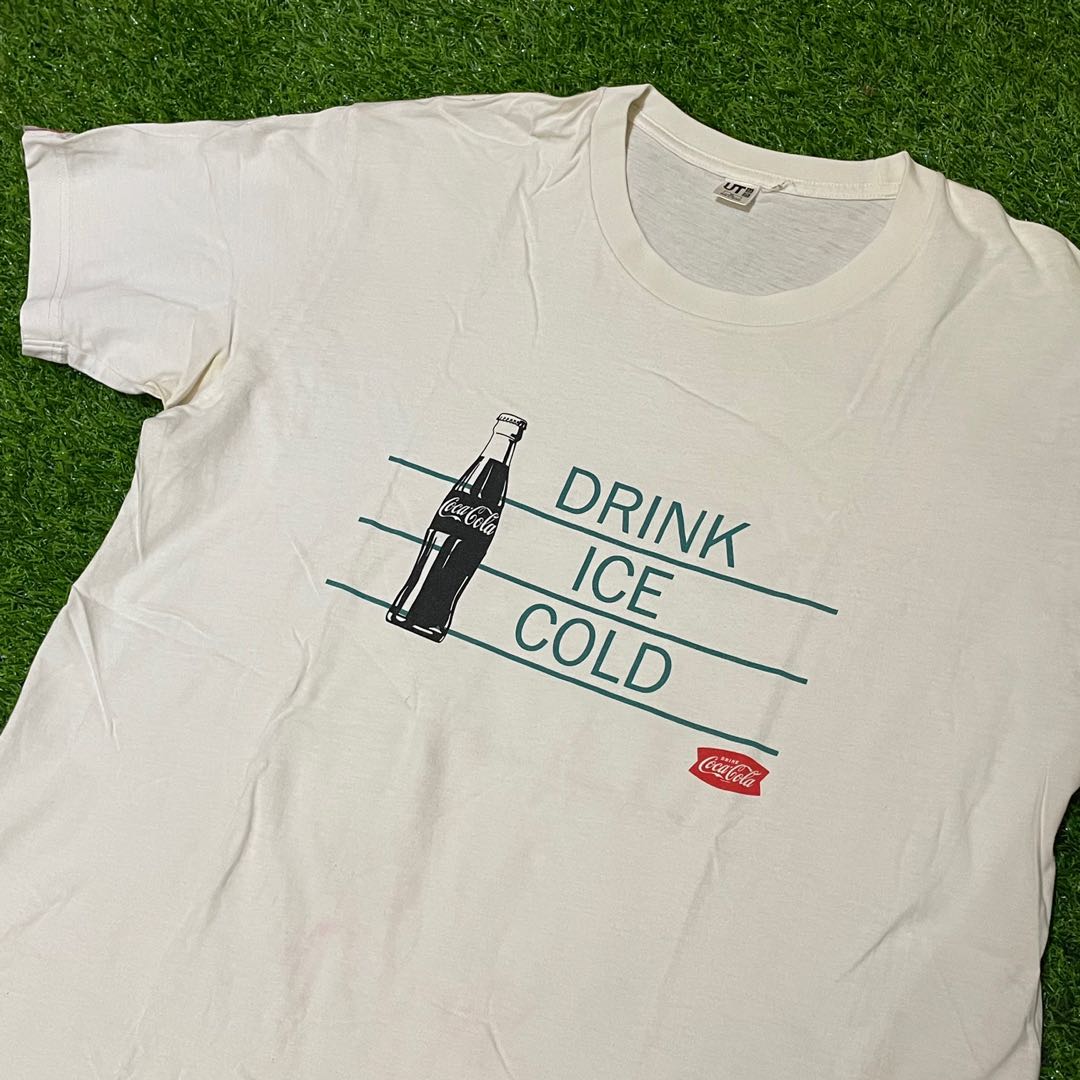 Uniqlo x Coca Cola Drink Ice Cold Shirt, Men's Fashion, Tops & Sets ...