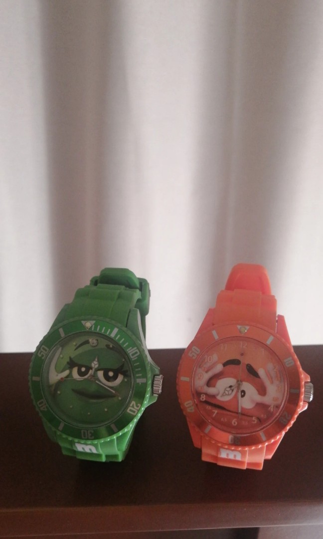Vintage M&M's Watch (Orange and Green), Babies & Kids, Babies & Kids ...