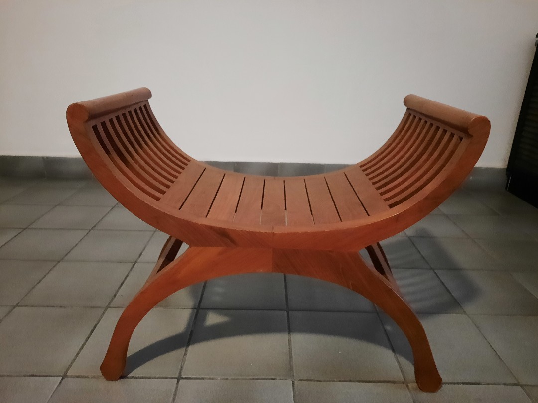 Wooden stool/single seater, Furniture & Home Living, Furniture, Chairs ...