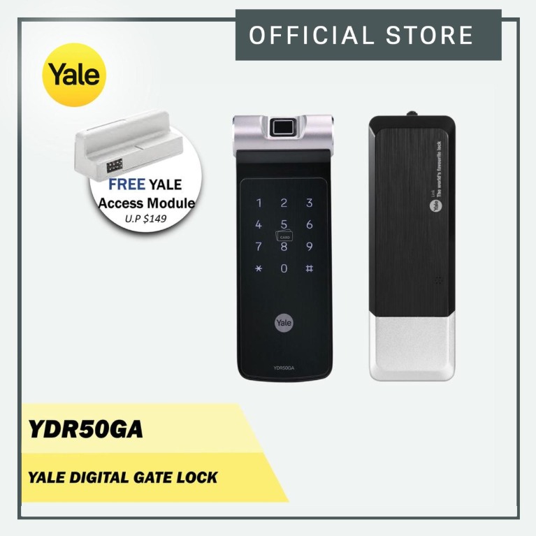 YDR50GA Biometric Link Digital Gate Lock (FREE Yale Access Module) (SKU ...
