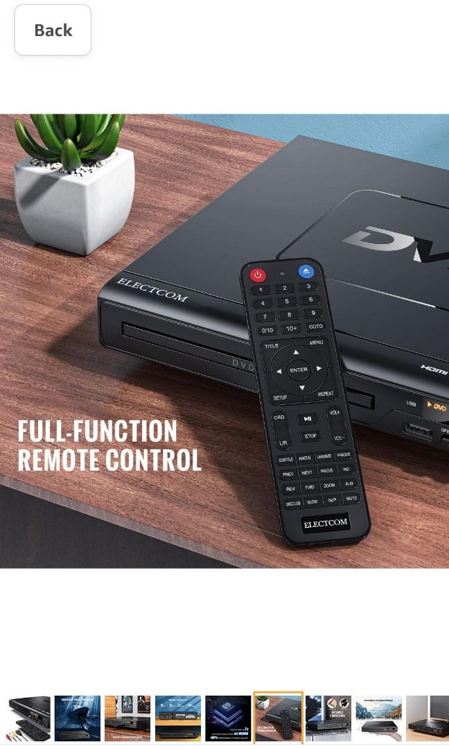 (2925)ELECTCOM DVD Player - DVD Player with HDMI Cable for TV, Multi ...