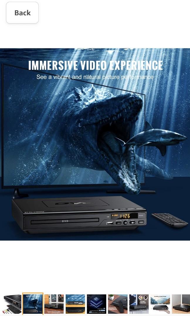 (2925)ELECTCOM DVD Player - DVD Player with HDMI Cable for TV, Multi ...
