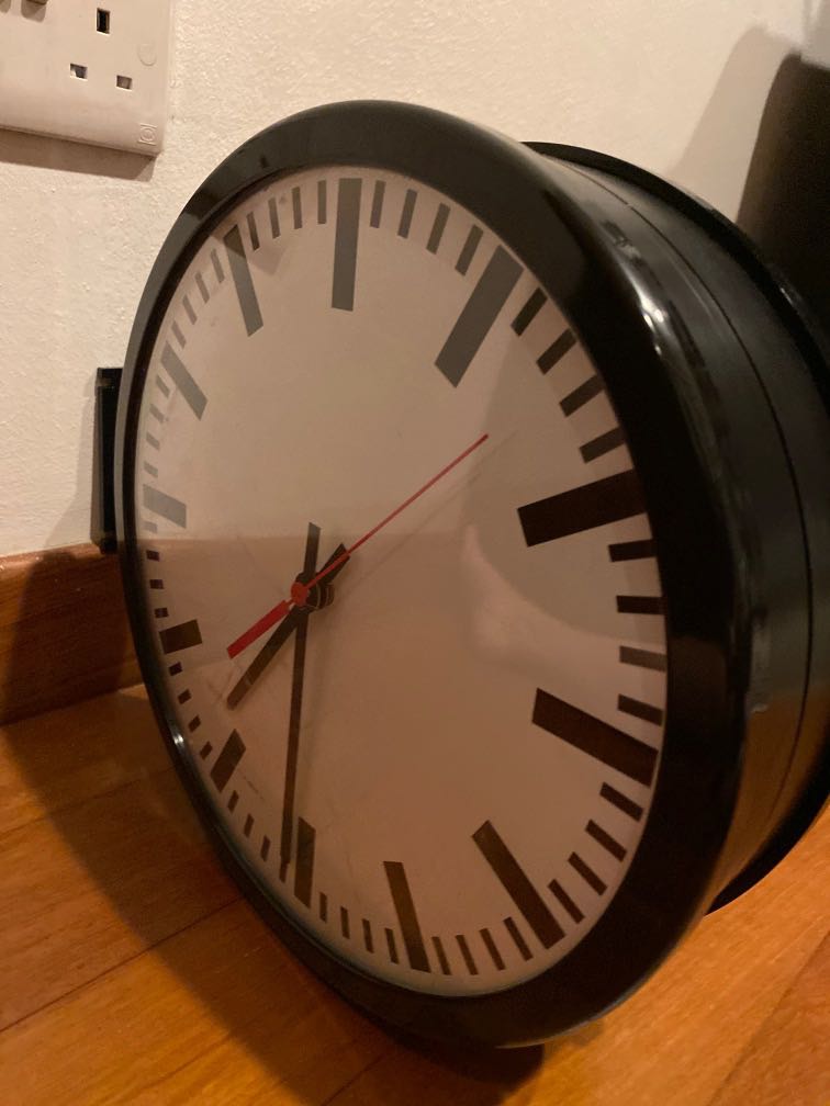 2Face Railway design clock mechanism made in Germany, Furniture & Home ...