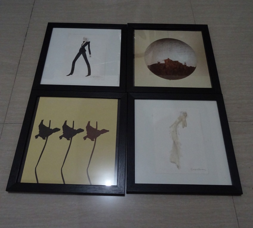 4 pcs Wall Frames from Branded Magazines Prints, Furniture & Home ...