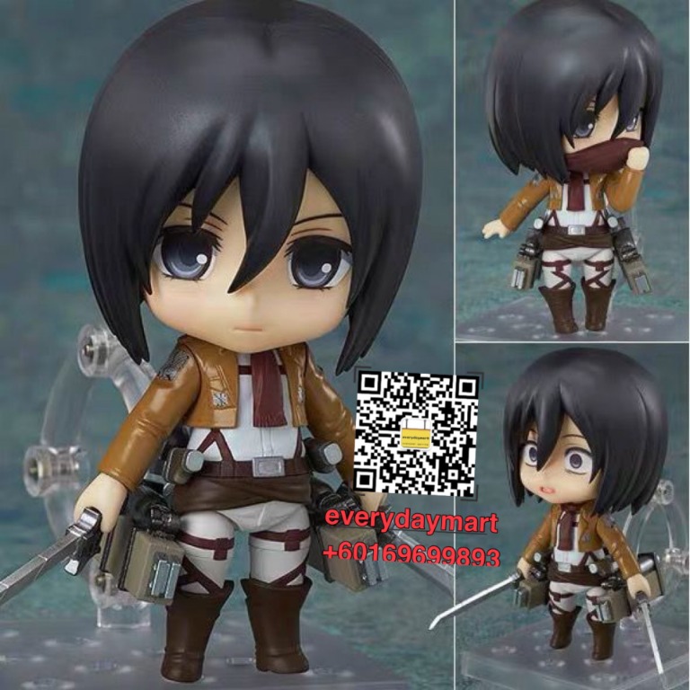 ATTACK ON TITAN💥MIKASA ACKERMAN NENDOROIDS MOVEABLE JOINT💥ACTION FIGURE TOYS STATUES🔥 ...