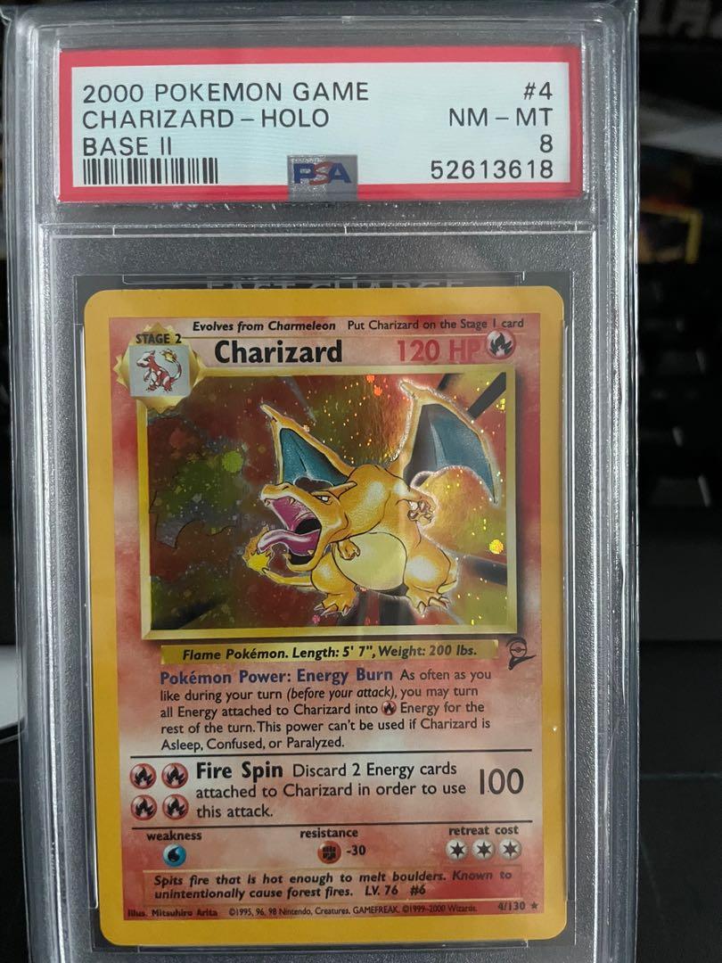 Base set II charizard psa 8, Hobbies & Toys, Toys & Games on Carousell