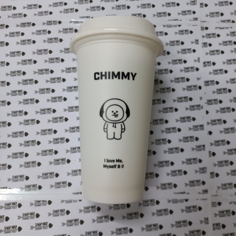 BT21 Reusable Cup Tumbler - Chimmy (White), Hobbies & Toys, Memorabilia & Collectibles, K-Wave ...