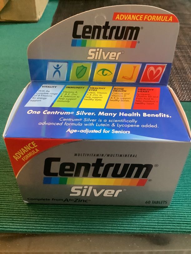 Centrum Silver - 60 tablets, Health & Nutrition, Health Supplements ...