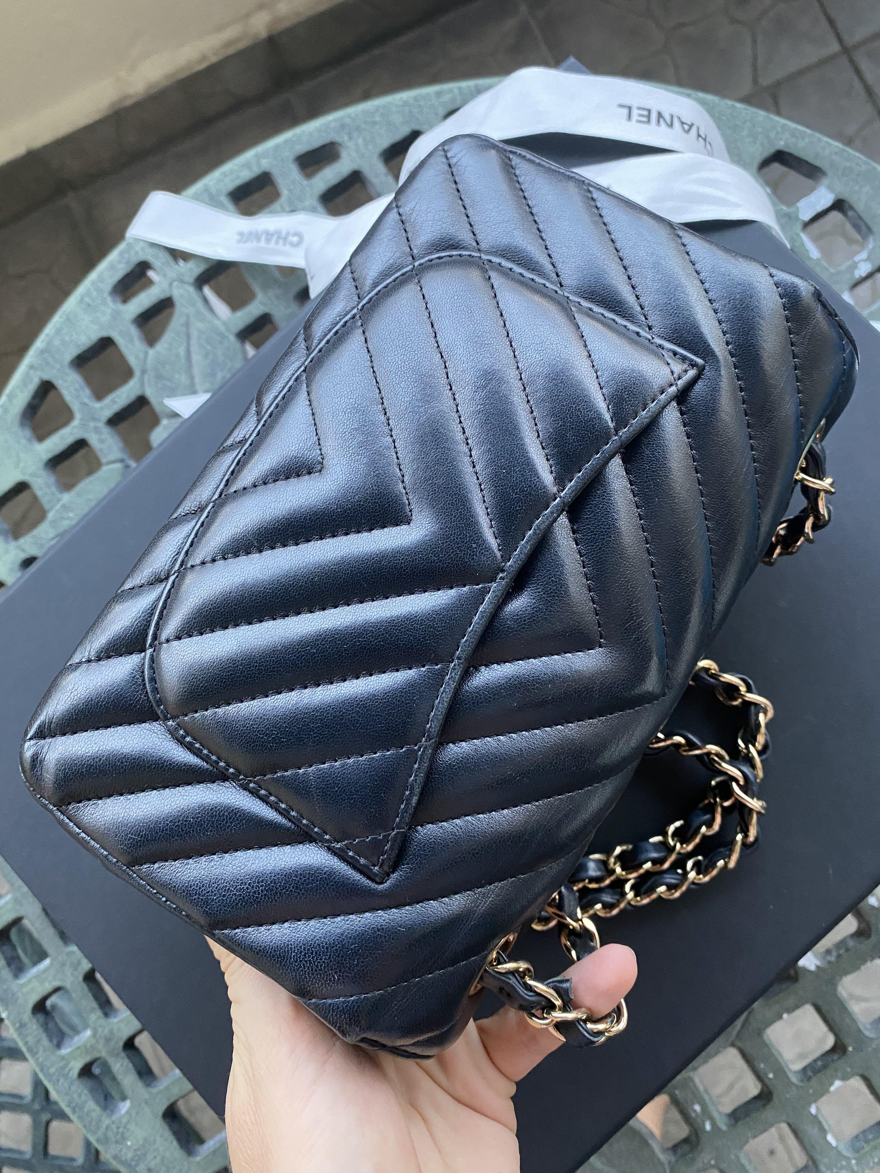 Chanel mini rectangular chevron with ghw #25, Luxury, Bags & Wallets on ...