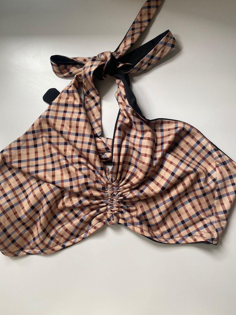 Checkered Halter Top, Women's Fashion, Tops, Other Tops on Carousell