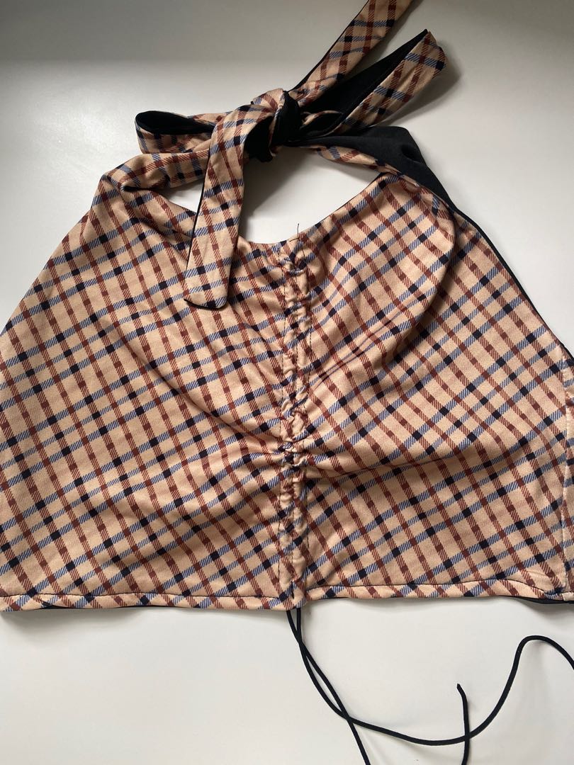 Checkered Halter Top, Women's Fashion, Tops, Other Tops on Carousell
