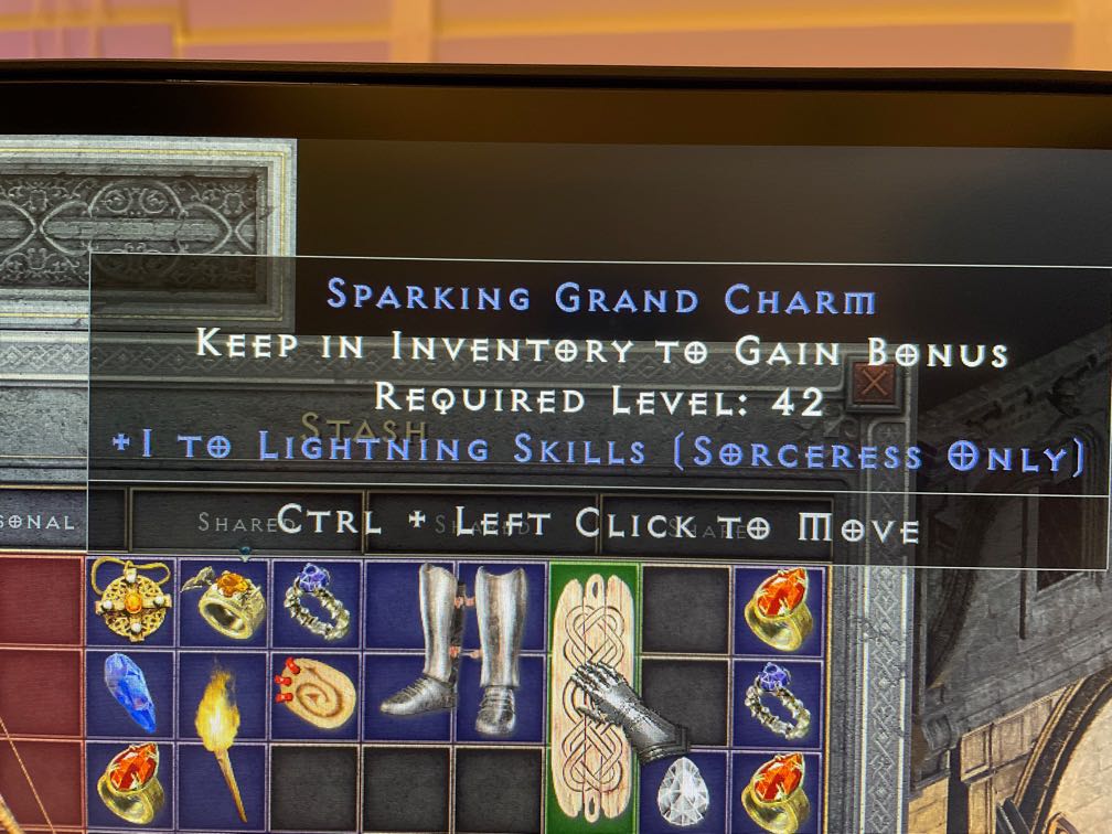 D2R Lightning Charm Sorc Diablo 2 Resurrected, Video Gaming, Gaming ...