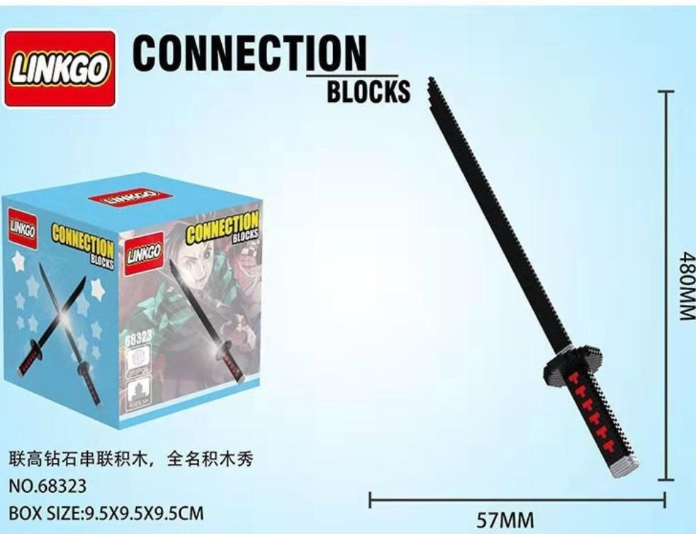 Demon Slayer tanjiro's sword linkgo blocks, Hobbies & Toys, Toys ...