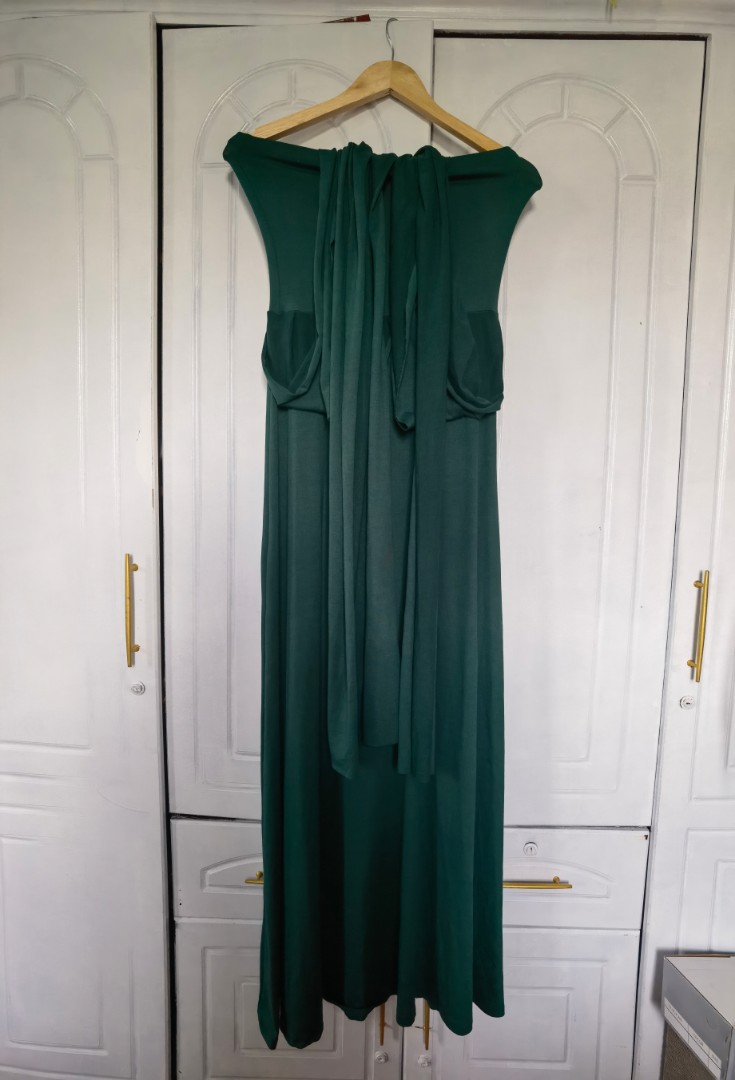 Emerald green infinity dress, Women's Fashion, Dresses & Sets, Dresses ...