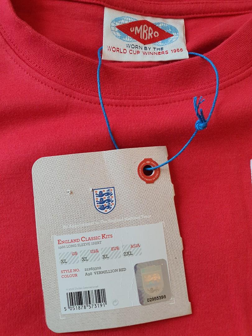England World Cup 1966 kit, Men's Fashion, Activewear on Carousell