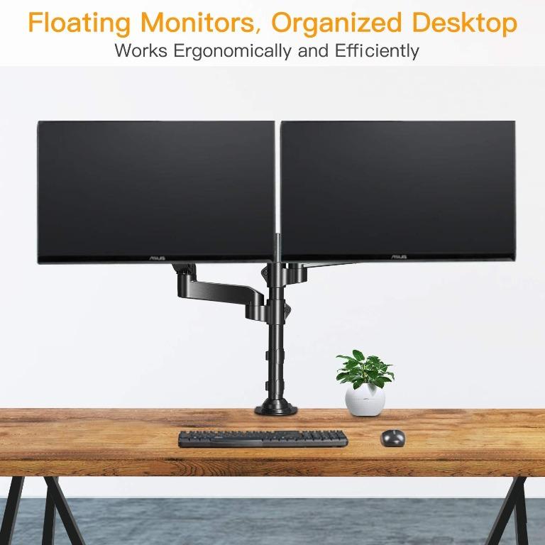 ErGear Dual Monitor Stand, 17 to 32 Inch Monitor Desk Mount, Each ...