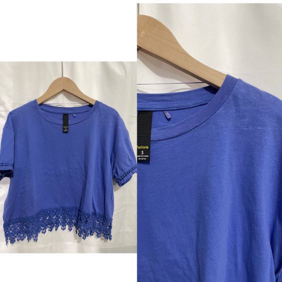 Factorie Blue Top, Women's Fashion, Tops, Blouses on Carousell