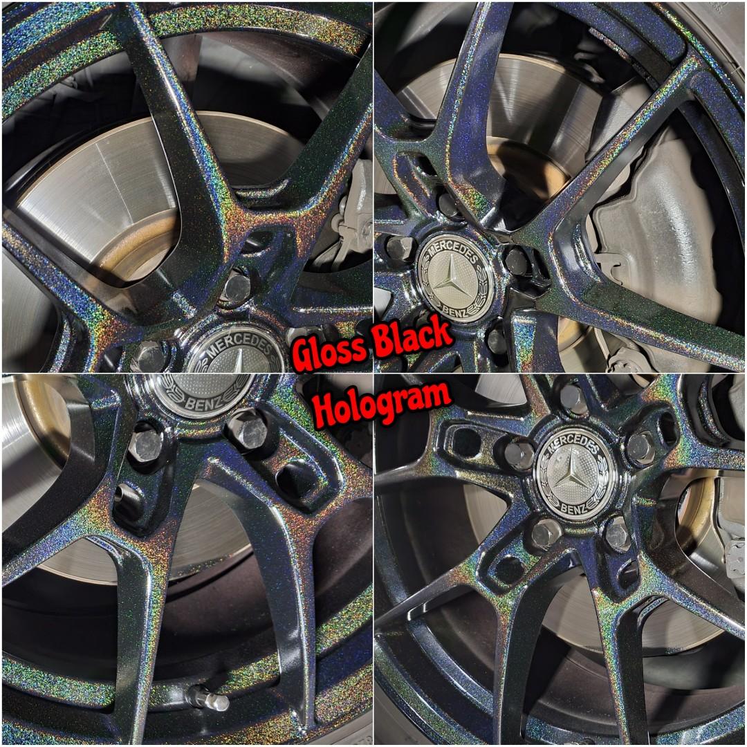 Gloss Black Base Hologram Rims Spray Paint Service On (Mercedes E250 ...