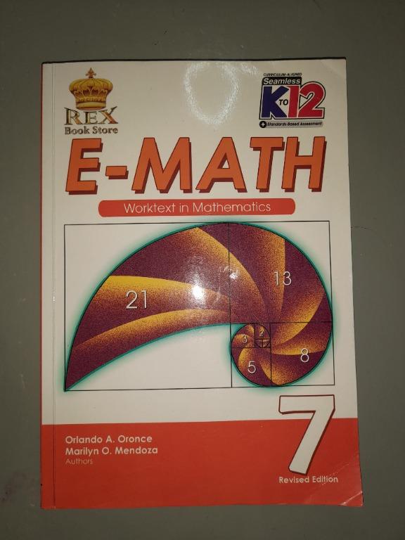 Grade 7 textbook E-Math 7, Hobbies & Toys, Books & Magazines, Textbooks ...