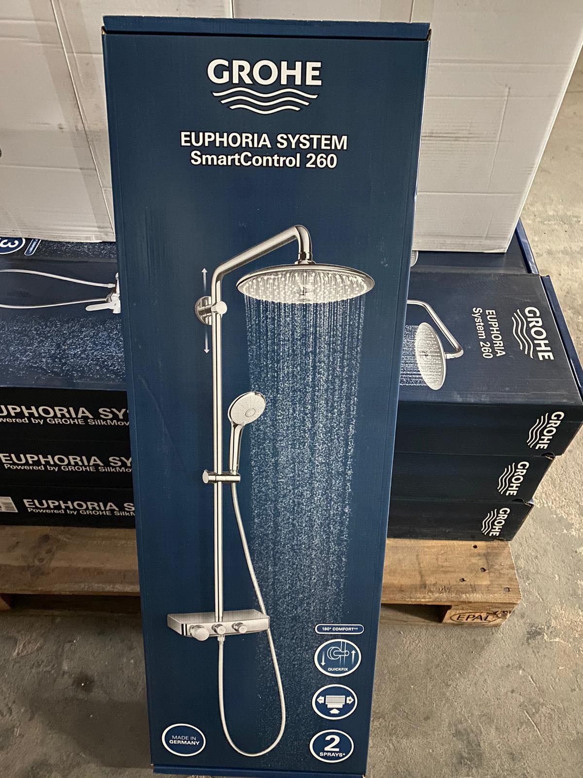 【現貨】 Grohe 最新款式 #26509000 Euphoria SmartControl 260 恆溫水龍頭連雨淋花灑, 100%德國 ...