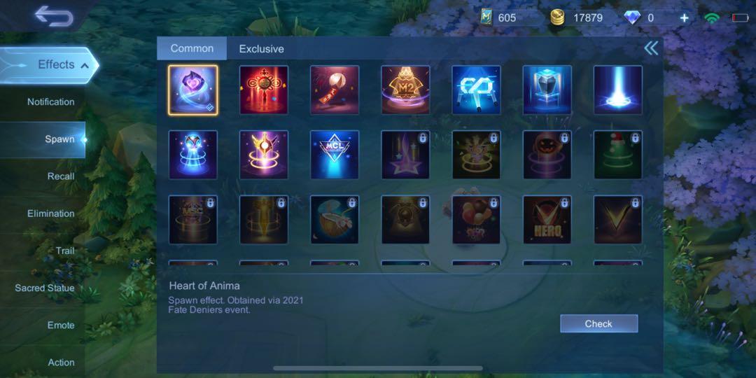 85 skins guin epic limit mobile legends account #004 (66 HEROES, 85 ...