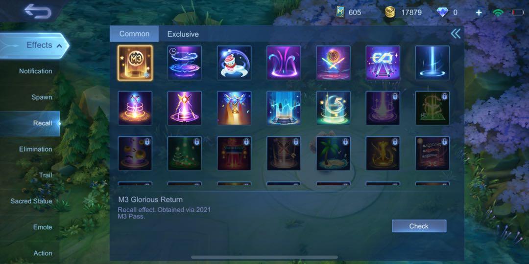 85 skins guin epic limit mobile legends account #004 (66 HEROES, 85 ...