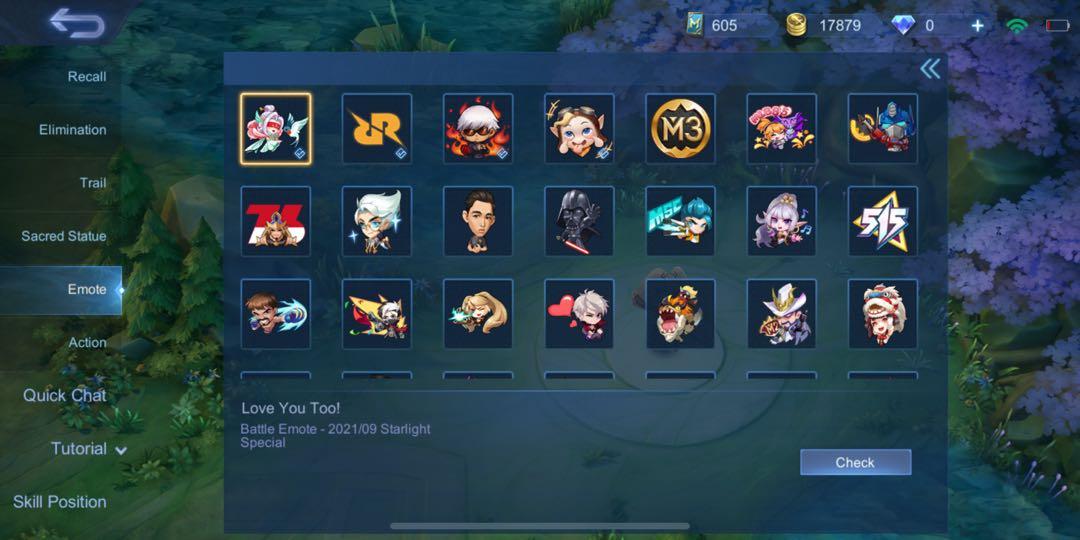 85 skins guin epic limit mobile legends account #004 (66 HEROES, 85 ...