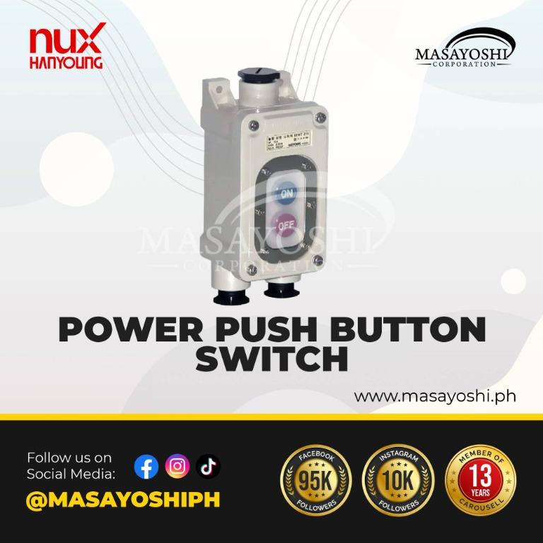Hanyoung Nux Power Push Button Weatherproof ON OFF | Model# BEW 215 ...