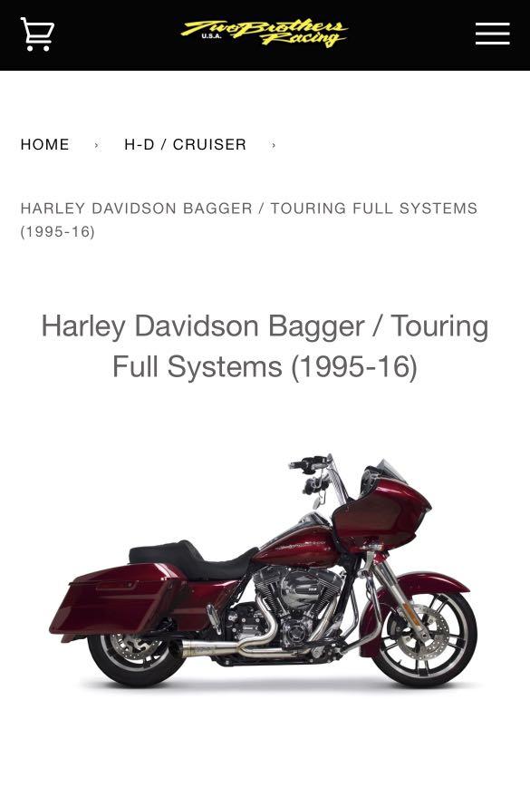 Harley Davidson : Two Bros Racing Exhaust 2-1, Motorcycles, Motorcycle ...