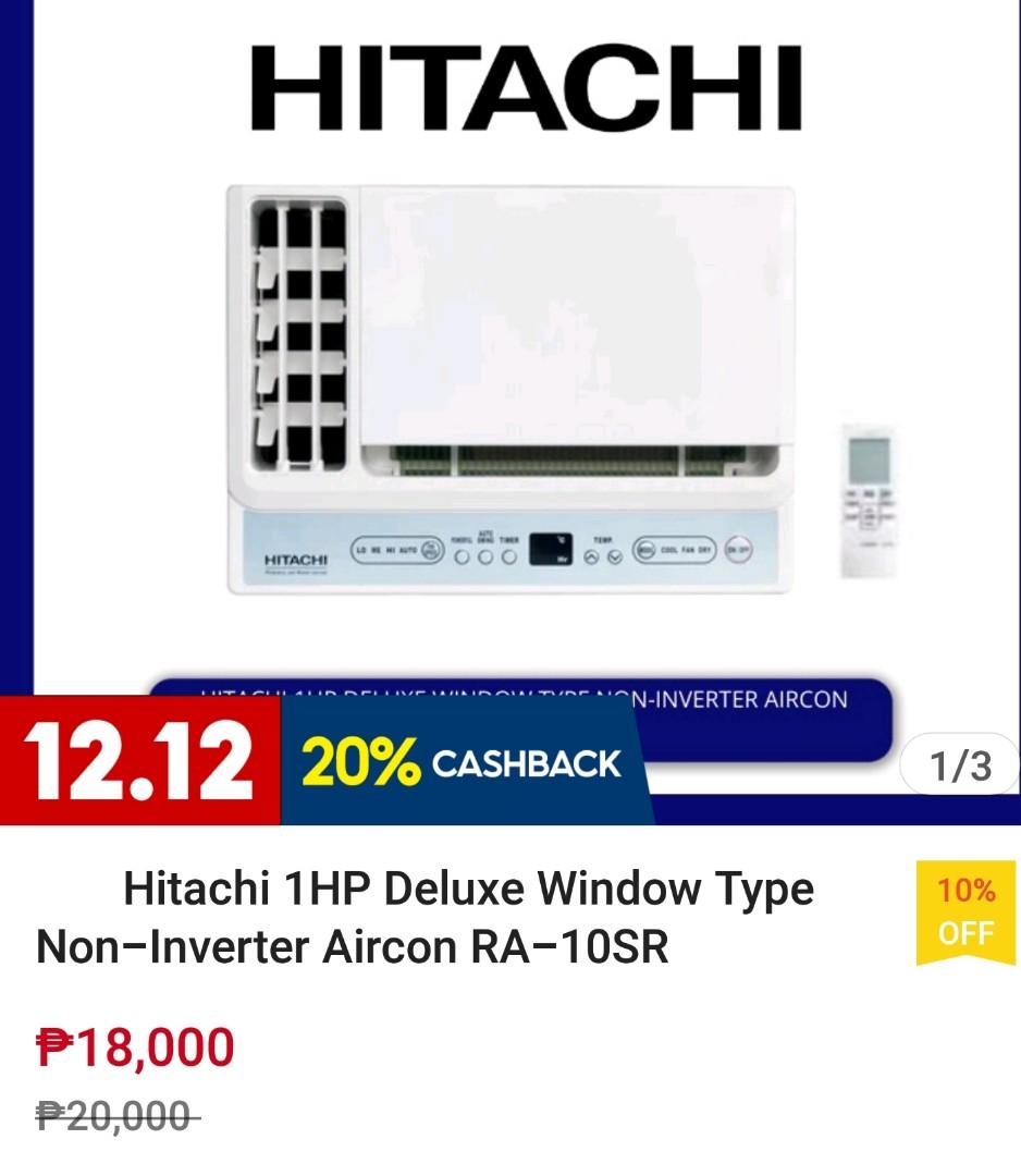 HITACHI -Window Type Non - Inverter Aircondition, TV & Home Appliances ...