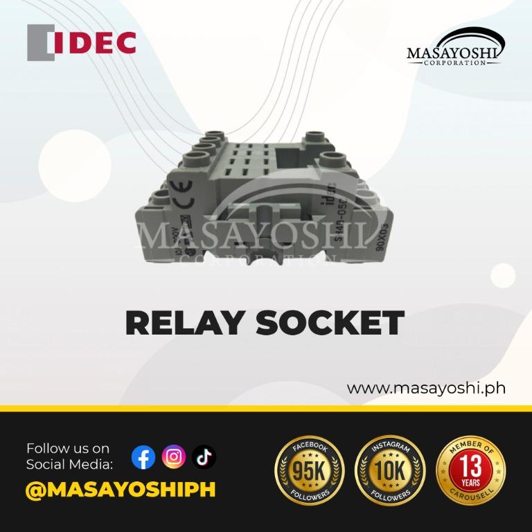 IDEC Relay Socket, 14 Pin, 4 Pole 10A | Model# SH4B-05C | Socket ...