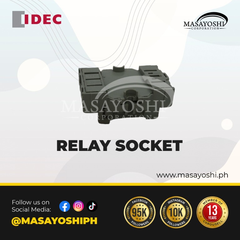 IDEC Relay Socket, 14 Pin, 4 Pole 10A | Model# SH4B-05C | Socket ...