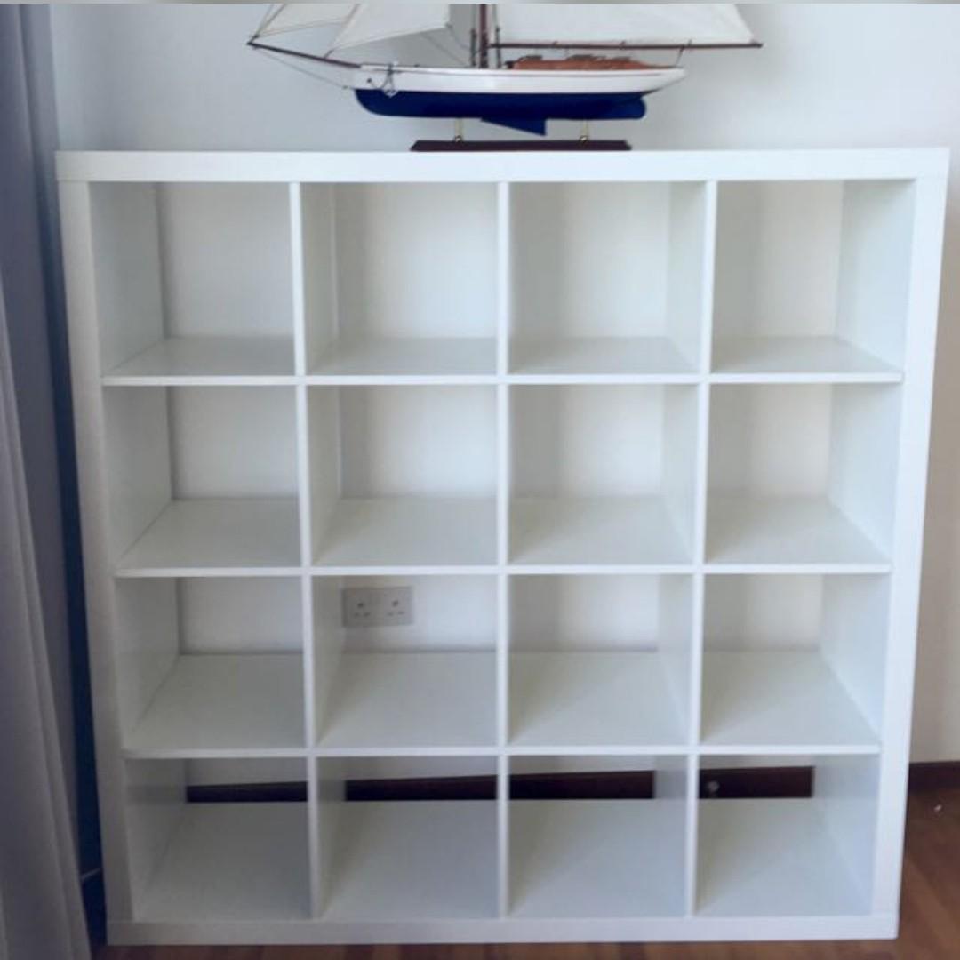 Ikea Kallax Rack White 4 x 4, Furniture & Home Living, Furniture ...