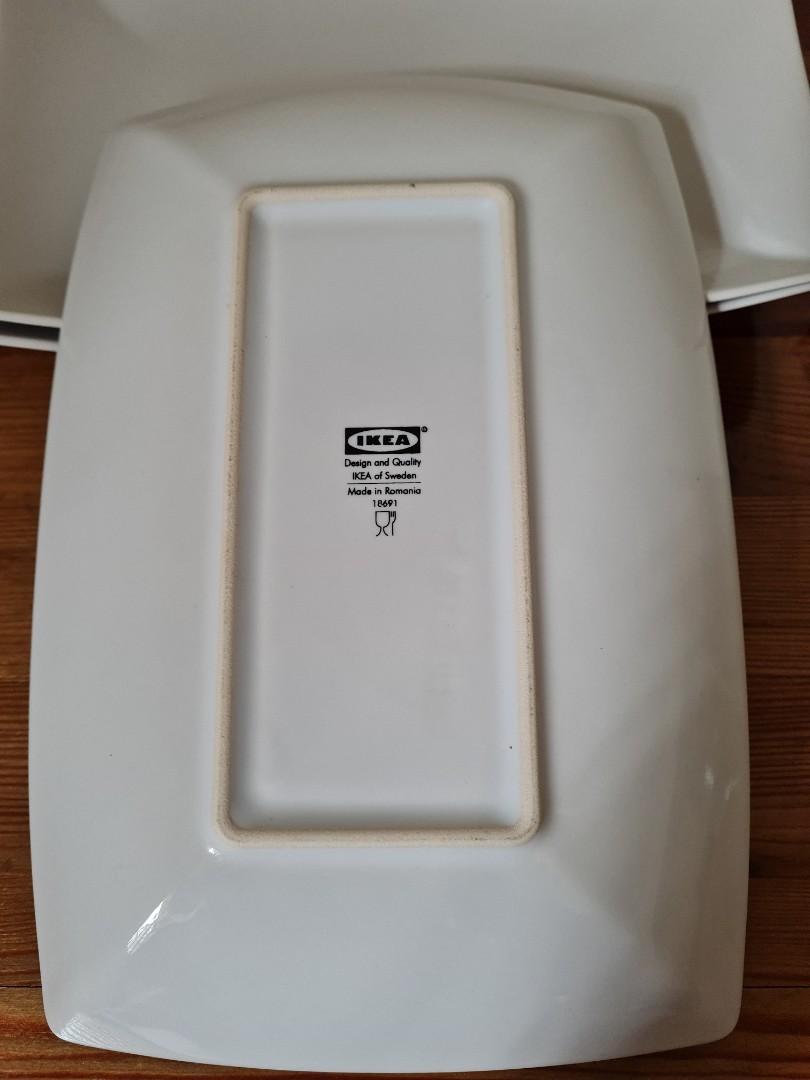 Ikea rectangular shallow plates, Furniture & Home Living, Kitchenware ...