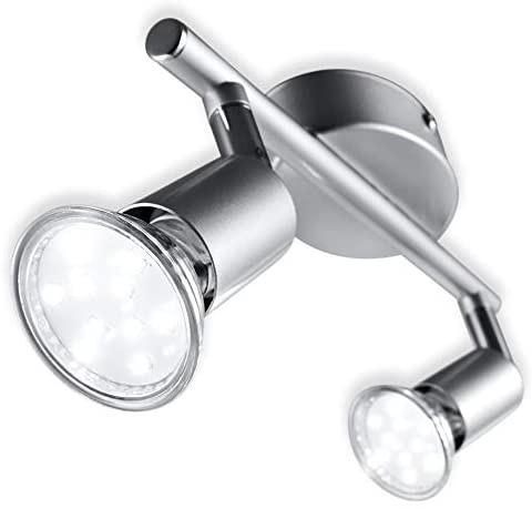 LED Ceiling Light, Swivel-Mounted, Including 2 x 3 W GU10 LED Ceiling ...