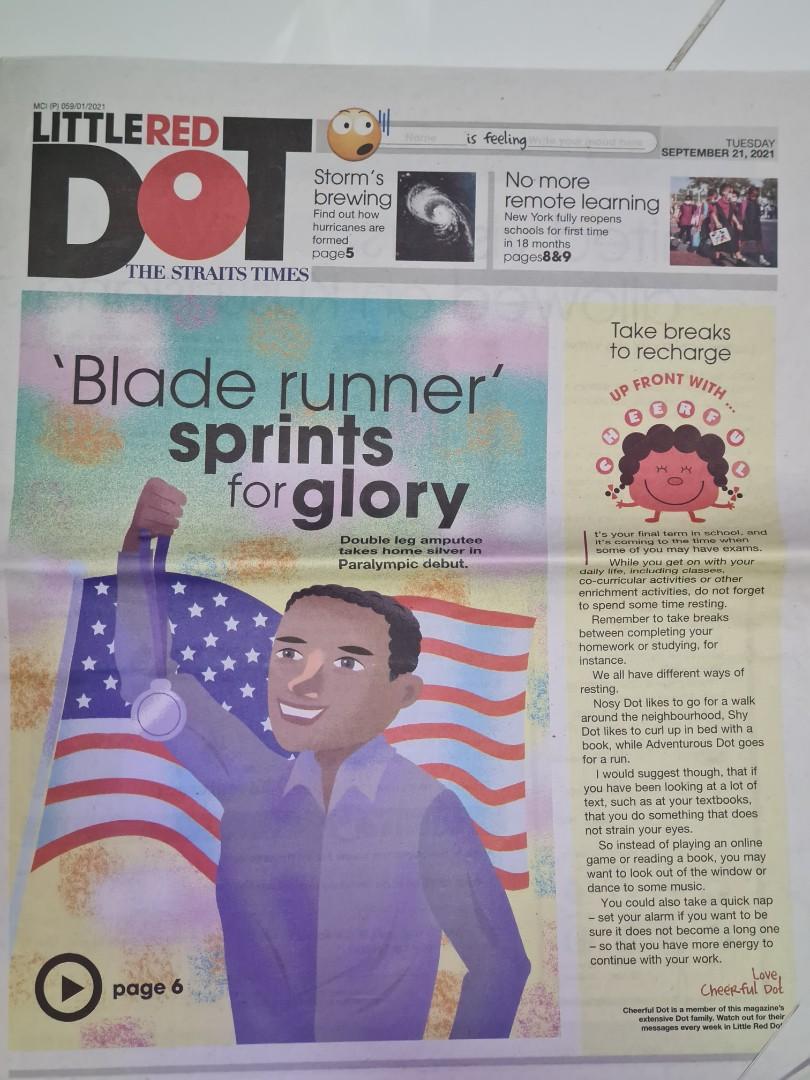 Little red dot newspaper (straits times) for kids, Hobbies & Toys ...