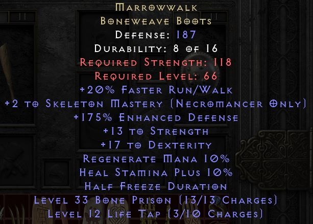 Marrowwalk diablo 2R, Video Gaming, Gaming Accessories, In-Game ...